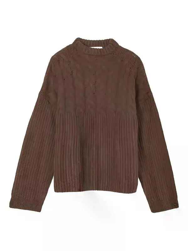 Cecilie Bahnsen Cable-knit Ribbed Sweater