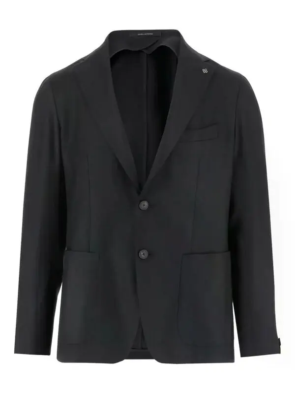 Tagliatore Three-button Patch-pocket Blazer - Black