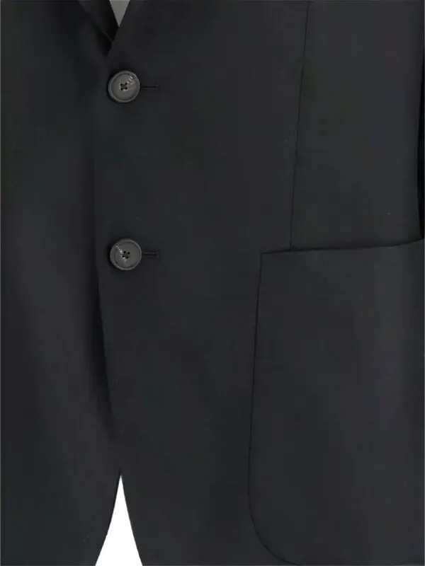 Tagliatore Three-button Patch-pocket Blazer - Black