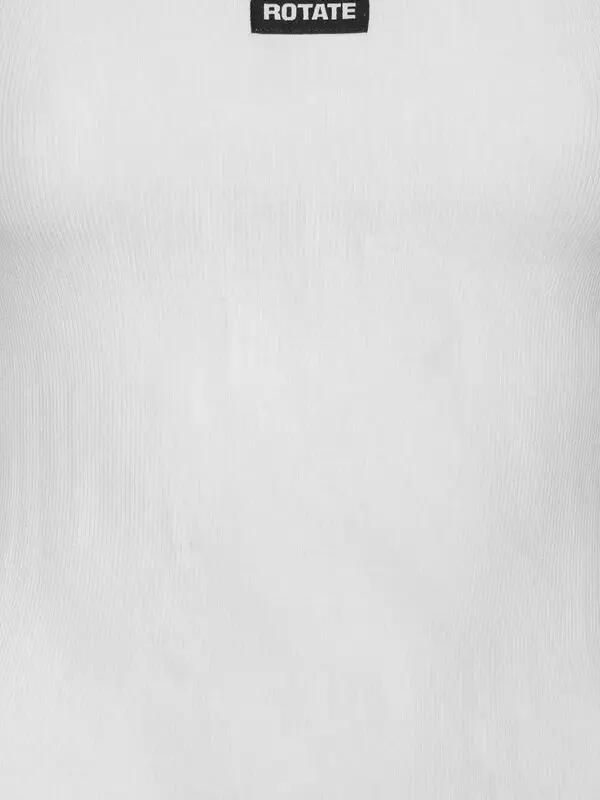 ROTATE BY BIRGER CHRISTENSEN Ribbed Scoop-neck Tank Top