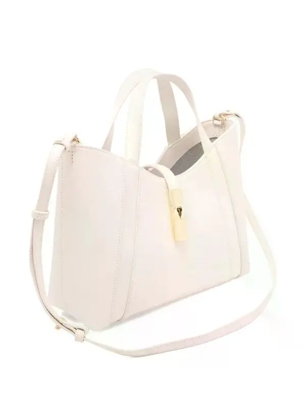 Furla Goccia Curved-top Clasp Tote - Neutrals