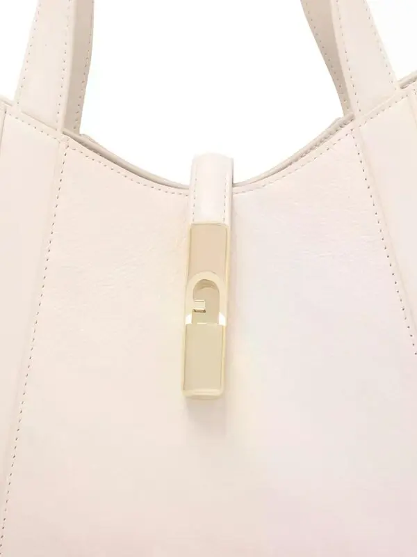 Furla Goccia Curved-top Clasp Tote - Neutrals