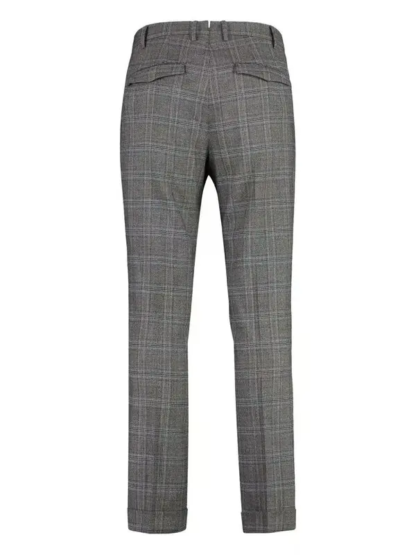 PT TORINO Checked Wool-blend Trousers