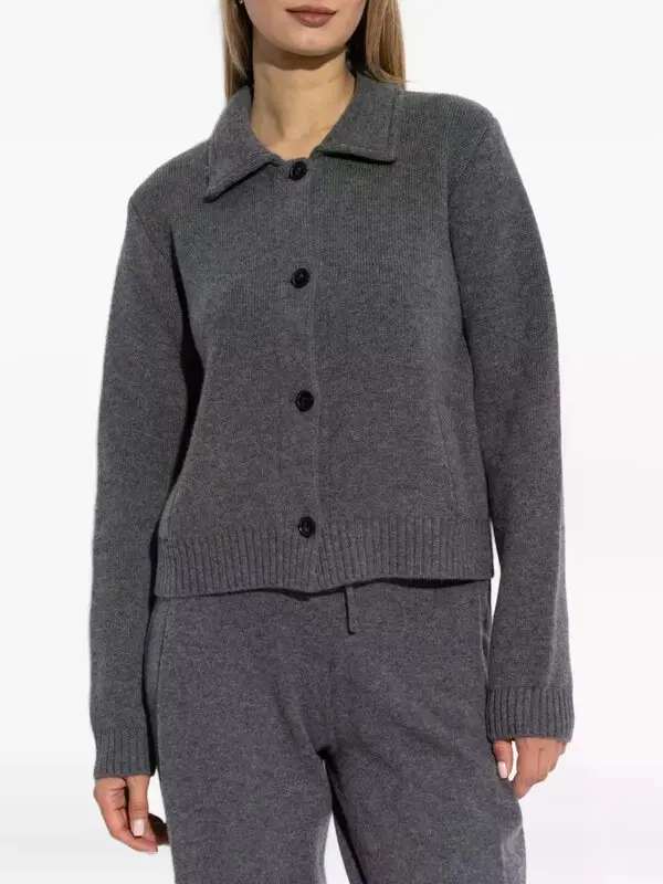 LISA YANG Buttoned Ribbed Cardigan