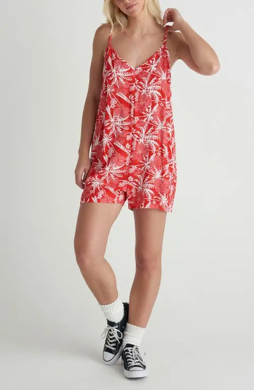Hurley Getaway Romper - Float Red