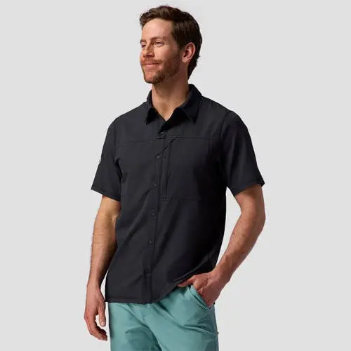 BACKCOUNTRY Tahoe Woven Short-sleeve Snap-up Shirt - Black