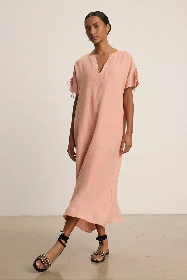 Velvet By Graham & Spencer | Maeve Linen Dress | S | Flirty