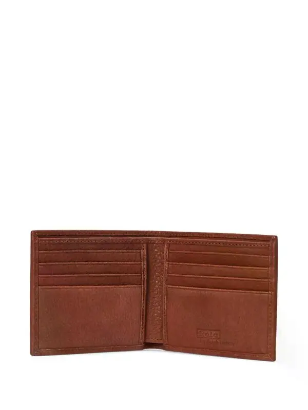 Polo Ralph Lauren Medium Bi-fold Leather Wallet - Brown