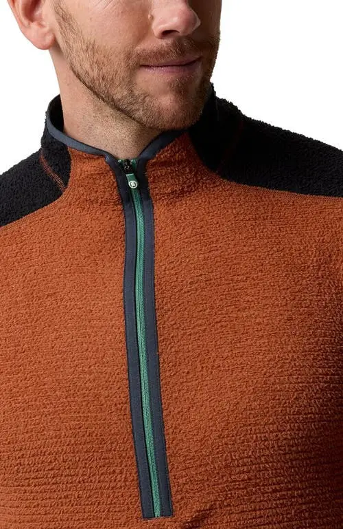 BACKCOUNTRY Highliner Primaloft Air-perm Fleece 1/4-zip - Sierra/black