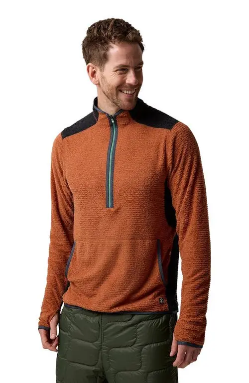 BACKCOUNTRY Highliner Primaloft Air-perm Fleece 1/4-zip - Sierra/black