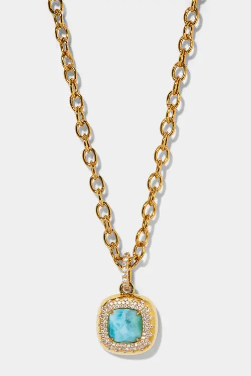 Nadri Cabarete Larimar Pendant Necklace - Gold