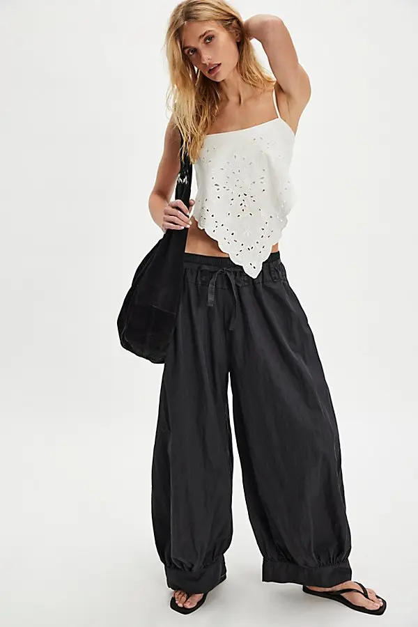 Free People Balloon Pull-on Pants - Black