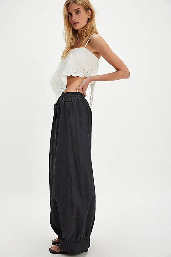 Free People Balloon Pull-on Pants - Black