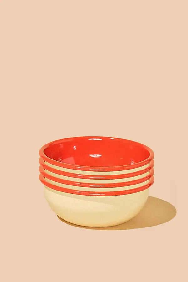 THE GET OUT Enamelware Bowl Set - Cream