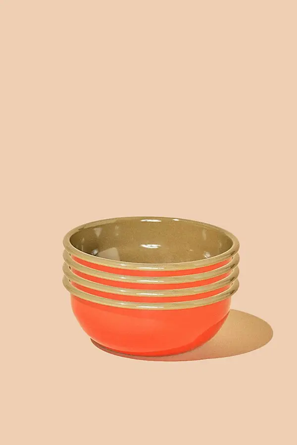 THE GET OUT Enamelware Bowl Set - Red