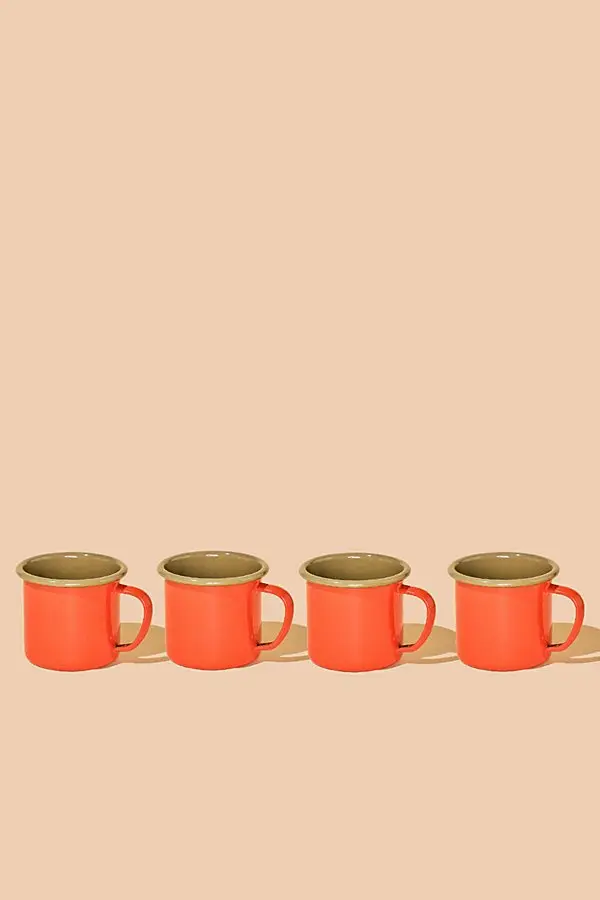 THE GET OUT Enamelware Mug Set - Red