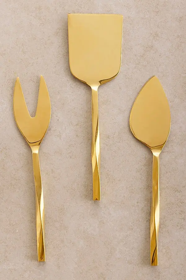 GAURI KOHLI Oslo Cheese Knives - Gold