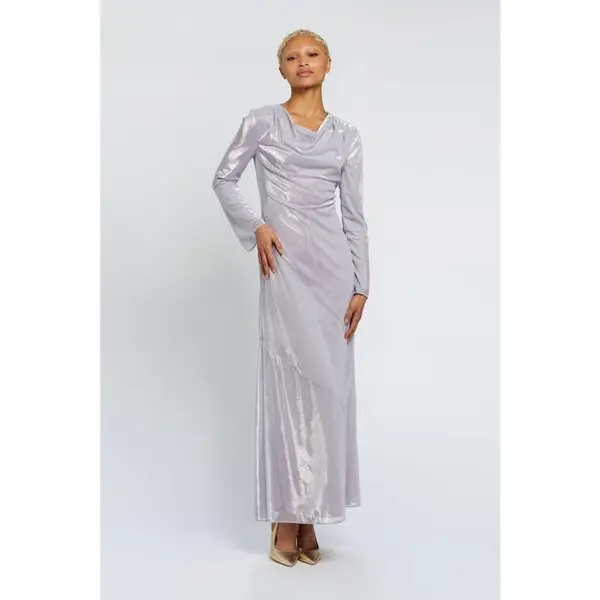 DASKA Lily Maxi Dress - Silver