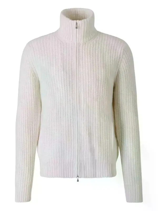 GRAN SASSO Zip-closure Ribbed Cardigan