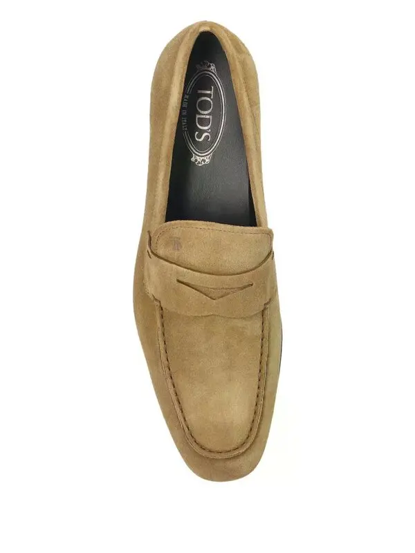 TOD'S Penny Suede Loafers - Neutrals