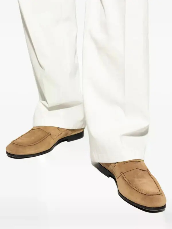 TOD'S Penny Suede Loafers - Neutrals