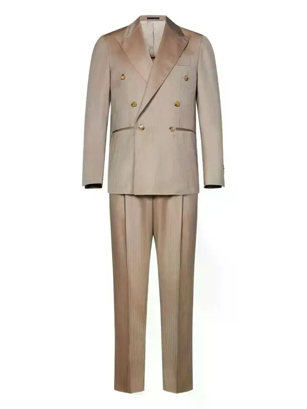 FRANZESE COLLECTION Double-breasted Wool Suit
