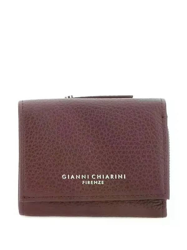 GIANNI CHIARINI Zip-around Leather Wallet - Red