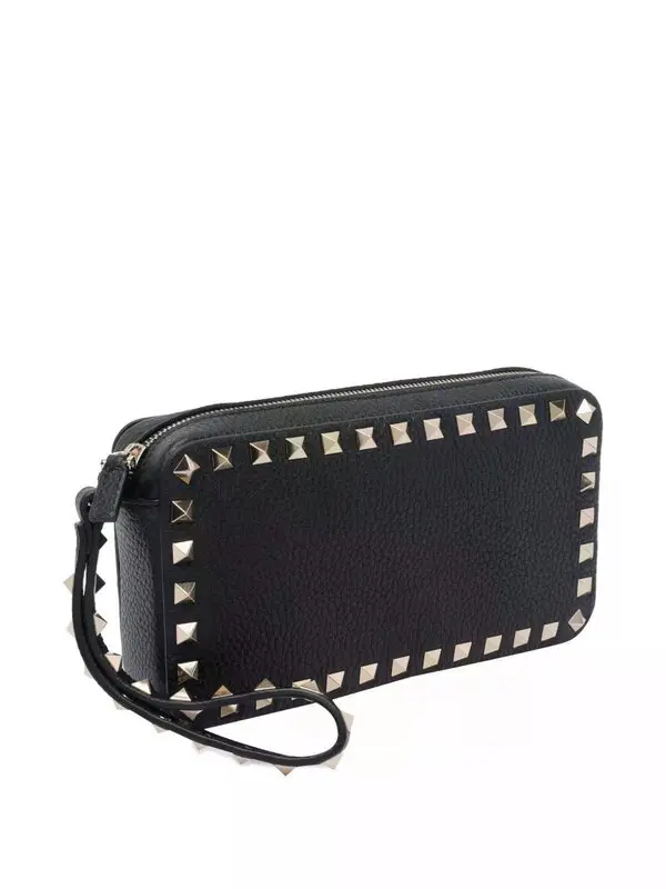 Valentino Garavani Rockstud Grainy Calfskin Pouch