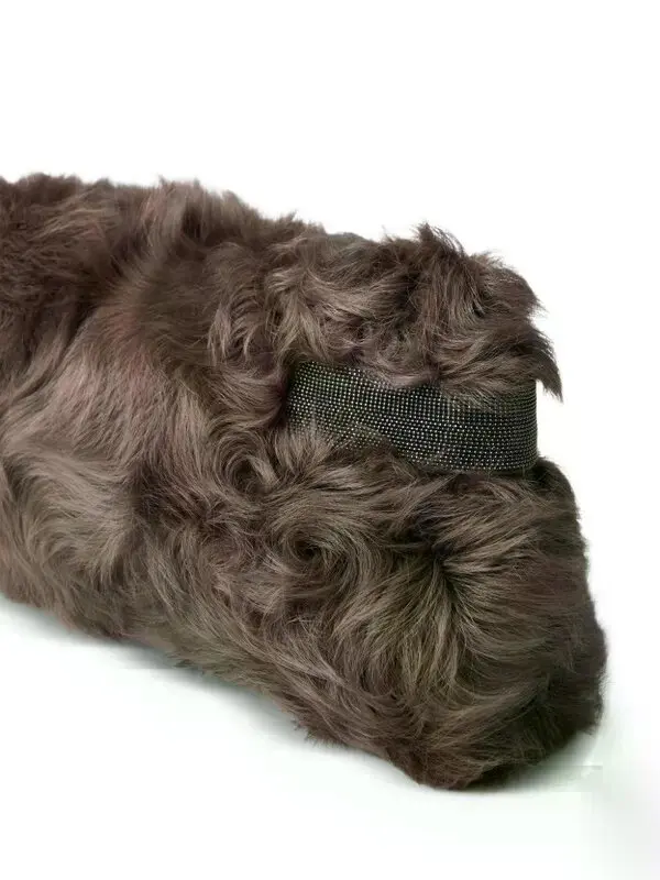 Brunello Cucinelli Wavy Shearling Clutch Bag