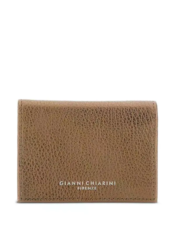 GIANNI CHIARINI Leather Card Holder - Brown