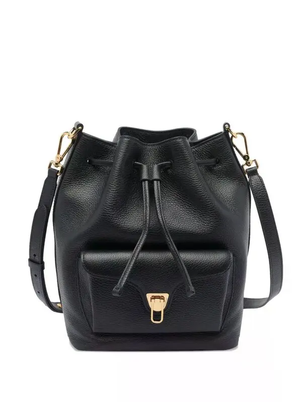 COCCINELLE Beat Drawstring Backpack - Black
