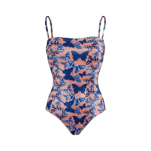 Vilebrequin Bustier One-piece Swimsuit Disco Butterfly - Blush