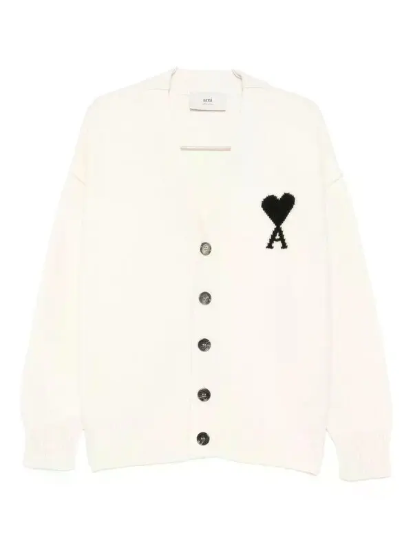 AMI Paris De Coeur Monogram Cardigan