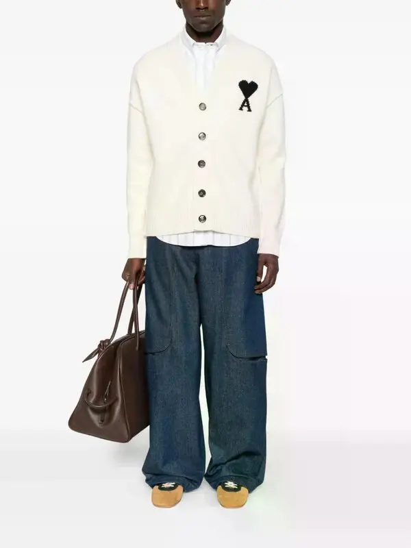 AMI Paris De Coeur Monogram Cardigan