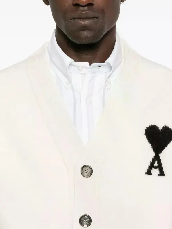 AMI Paris De Coeur Monogram Cardigan