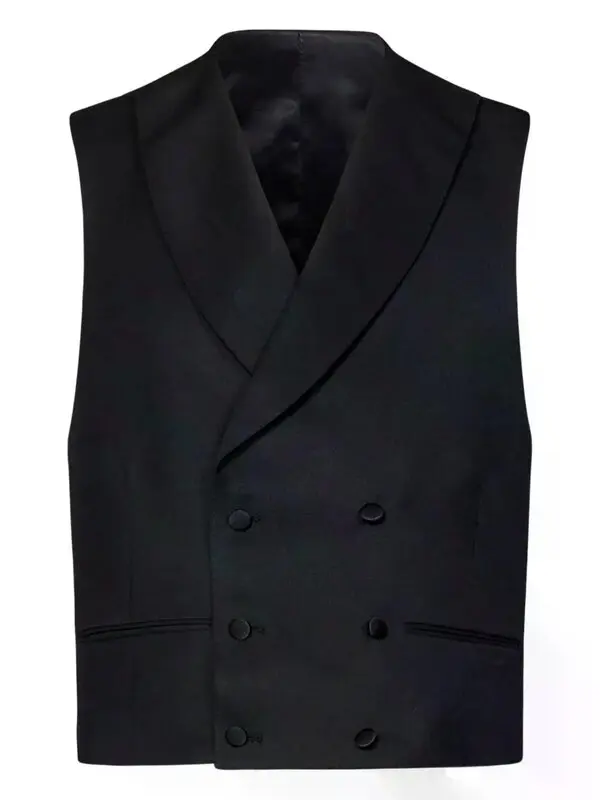 FRANZESE COLLECTION Satin-detail Single-breasted Suit - Black