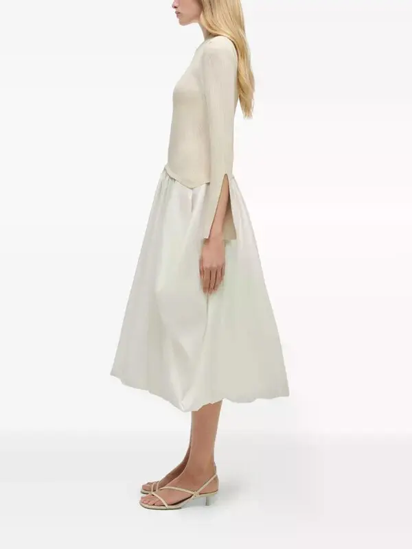 Simkhai Knit-top Balloon-skirt Midi Dress - Neutrals