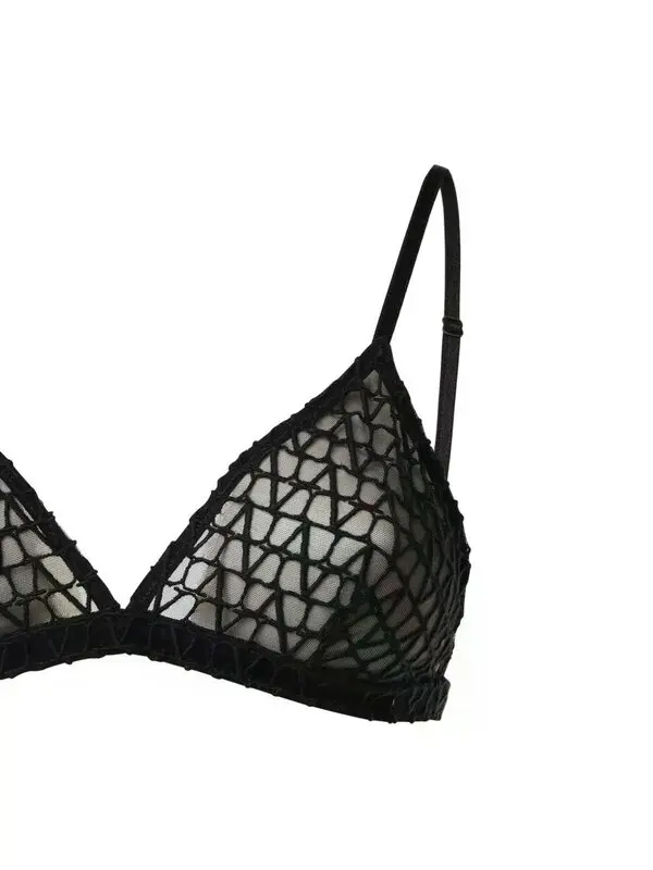 Valentino Garavani Logo-pattern Triangle Bra