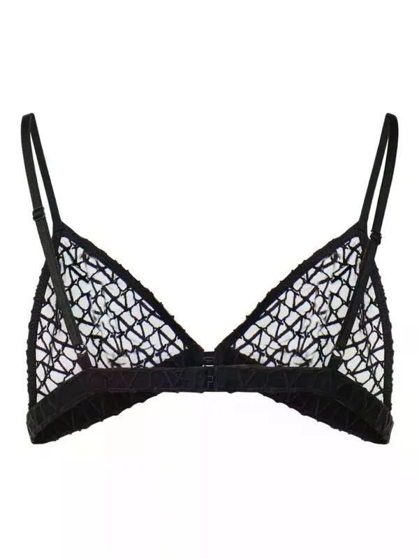 Valentino Garavani Logo-pattern Triangle Bra
