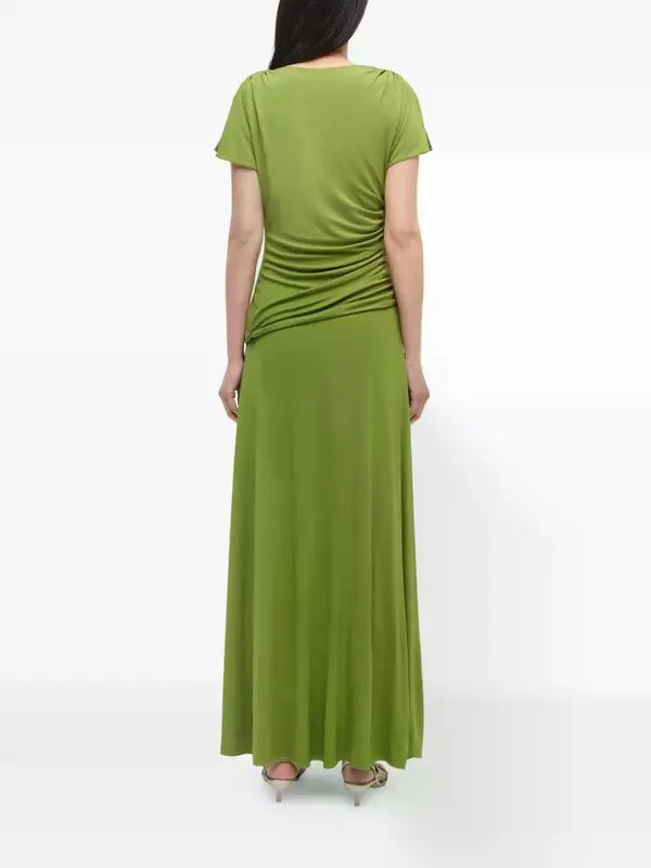 Simkhai Shanelle Cowl-Neck Jersey Midi Dress - Green | Editorialist