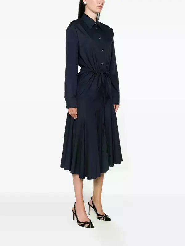 N°21 Button-down Flared Midi Dress - Blue