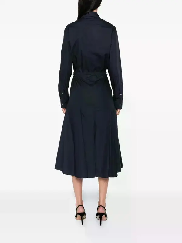 N°21 Button-down Flared Midi Dress - Blue