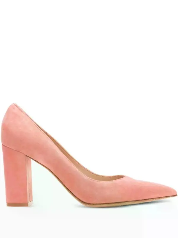 GIANVITO ROSSI 85mm Piper Suede Block-heel Pumps - Pink