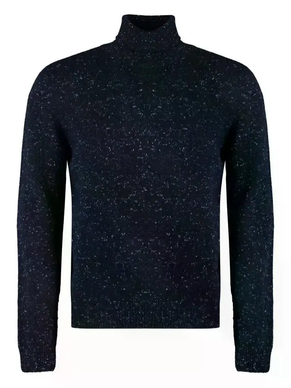 THE (ALPHABET) Speckled Cashmere Turtleneck Sweater