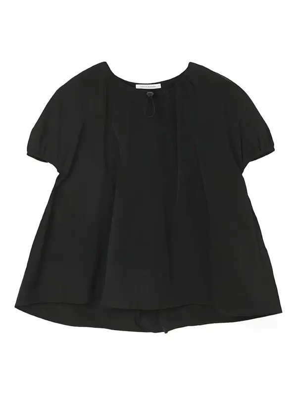 Cecilie Bahnsen Ruffle-detail T-shirt - Black