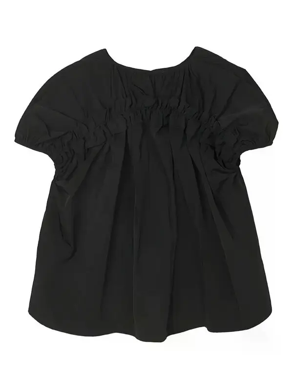 Cecilie Bahnsen Ruffle-detail T-shirt - Black