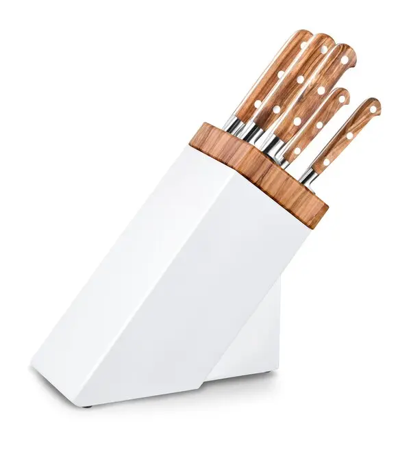 SABATIER Provencao 5-piece Knife Block Set - White