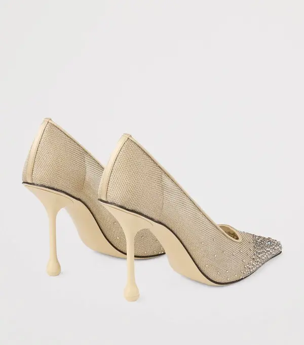 JIMMY CHOO Ixia 95 Mesh Pumps - Gold
