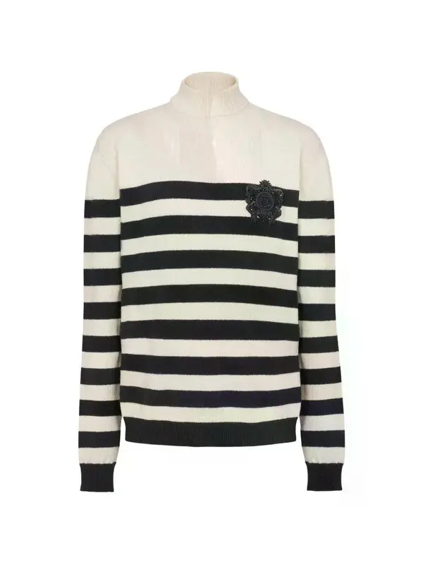 Balmain Striped-pattern Sweater - Neutrals