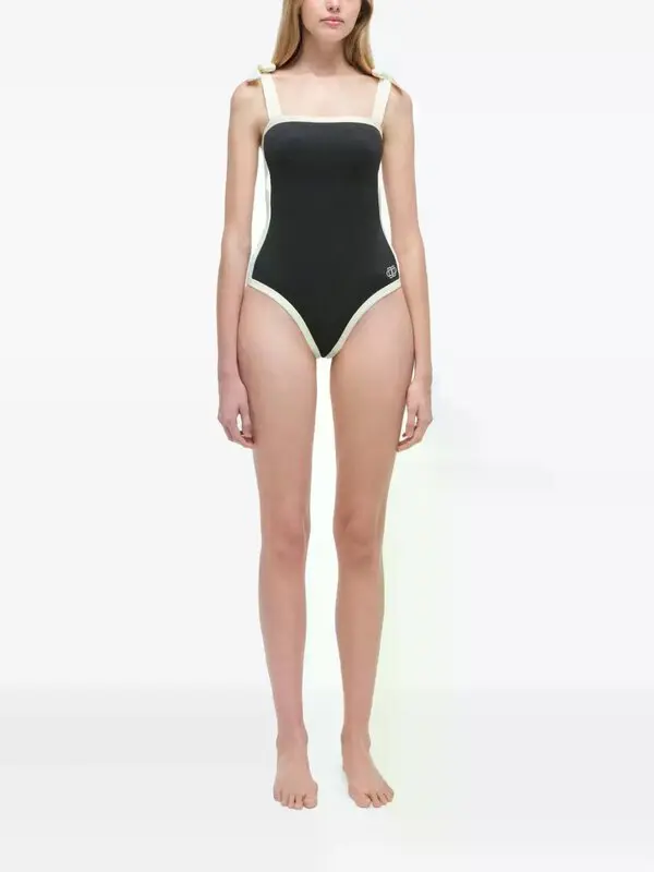 Simkhai Colour-blocked Tie-strap One-piece Swimsuit